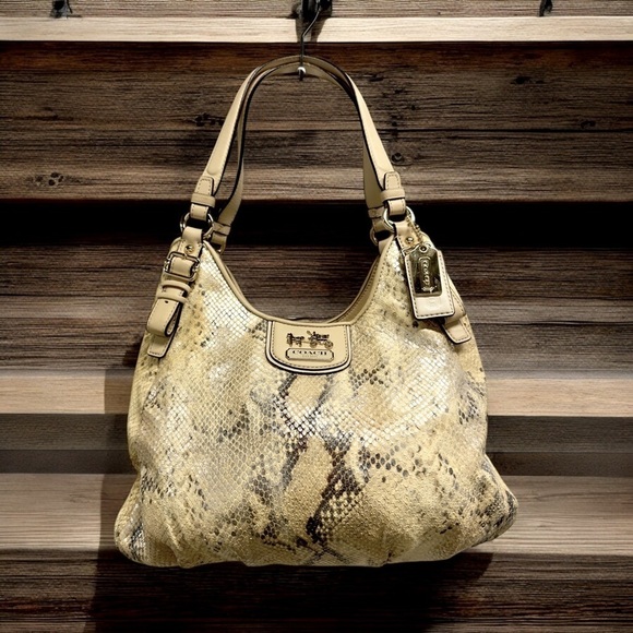 Coach | Bags | Rare New Coach Snake Print Satchel Shoulder Bag W ...